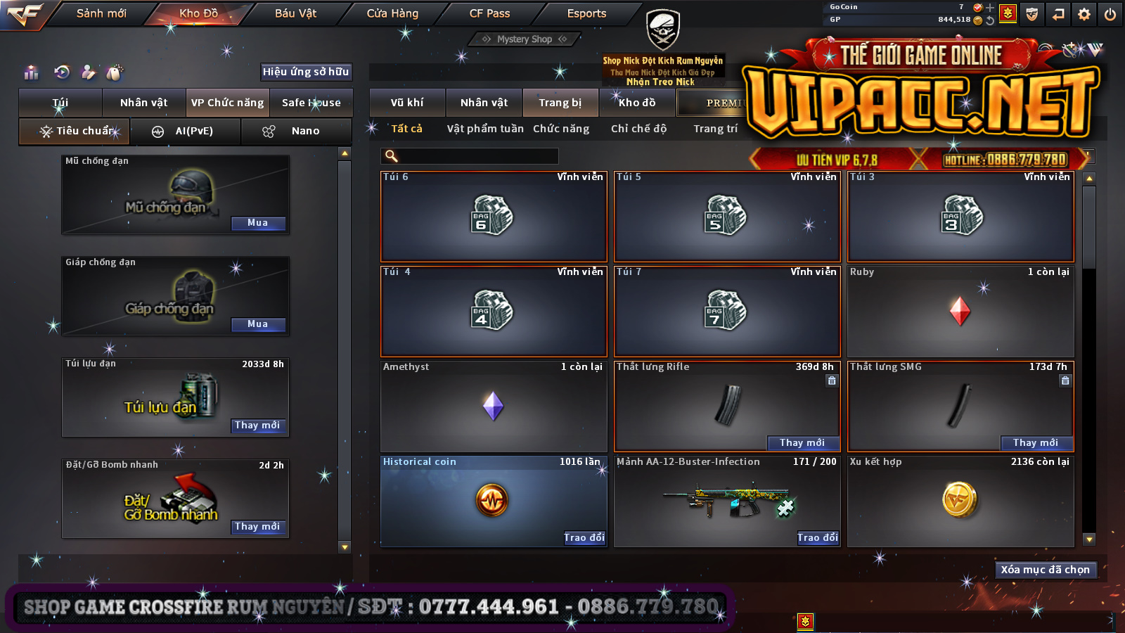 Tài khoản CF giá rẻ 9999999 #6044